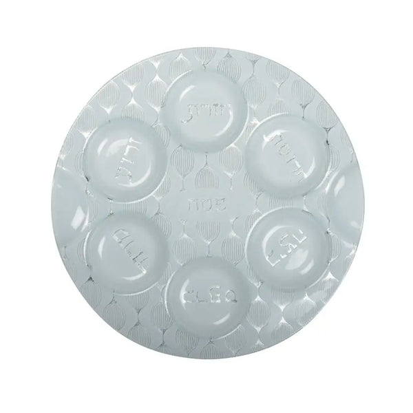Seder Plate, Oval Design with Silver Detail - Kolbo Fine Judaica Gallery