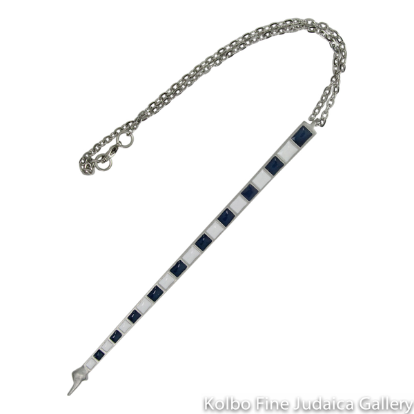 Yad, Blue And White Squares Design, Pewter with Enamel - Kolbo Fine ...