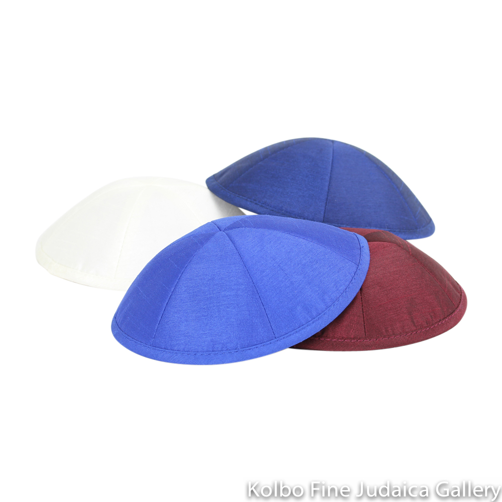 Raw Silk Kippot by the Dozen - Kolbo Fine Judaica Gallery