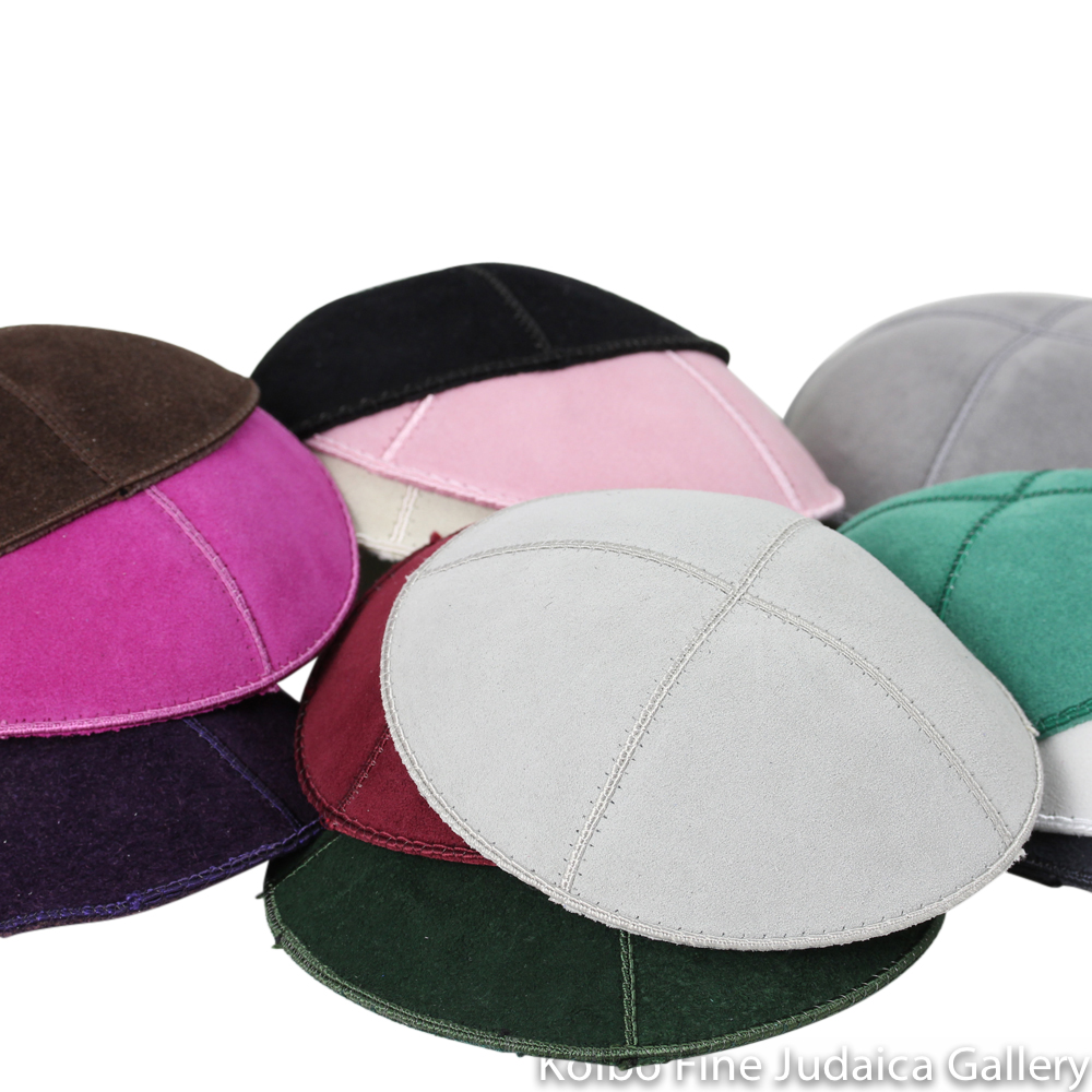 Suede Kippot by the Dozen - Kolbo Fine Judaica Gallery